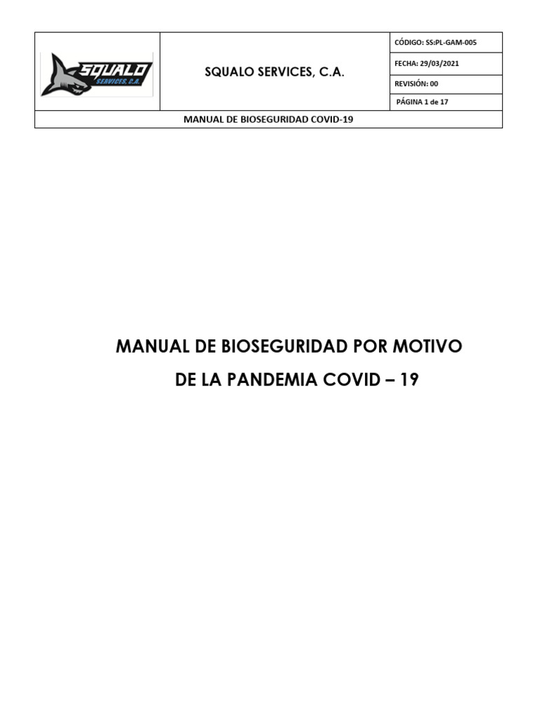 Manual de Bioseguridad Covid - 19 | PDF