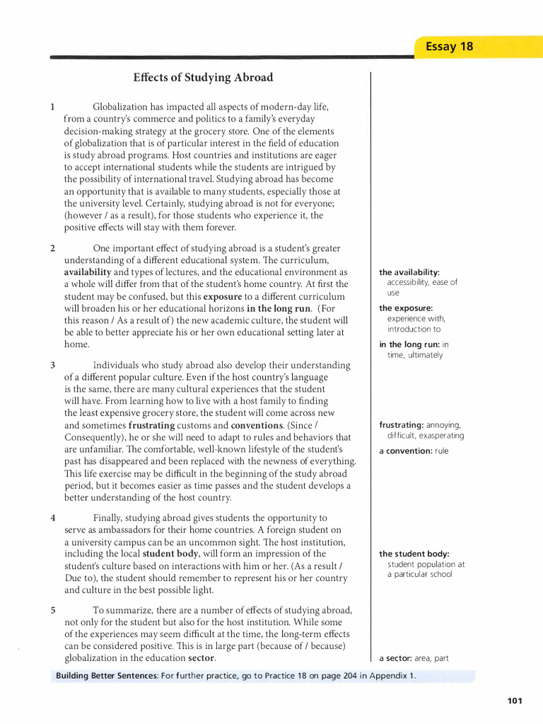 EFFECT Essay Linking Words | PDF