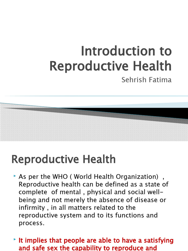 Introduction to Reproductive Health-1-1 | PDF | Preventive Healthcare ...