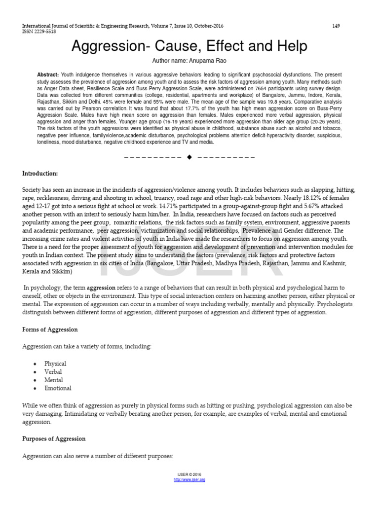 Aggression--Cause--Effect-and-Help | PDF