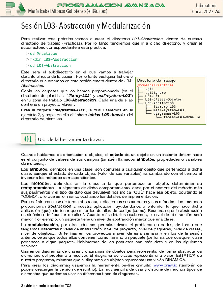 L03-Abstraccion y Modularizacion | PDF | Constructor (Programación Orientada a Objetos ...