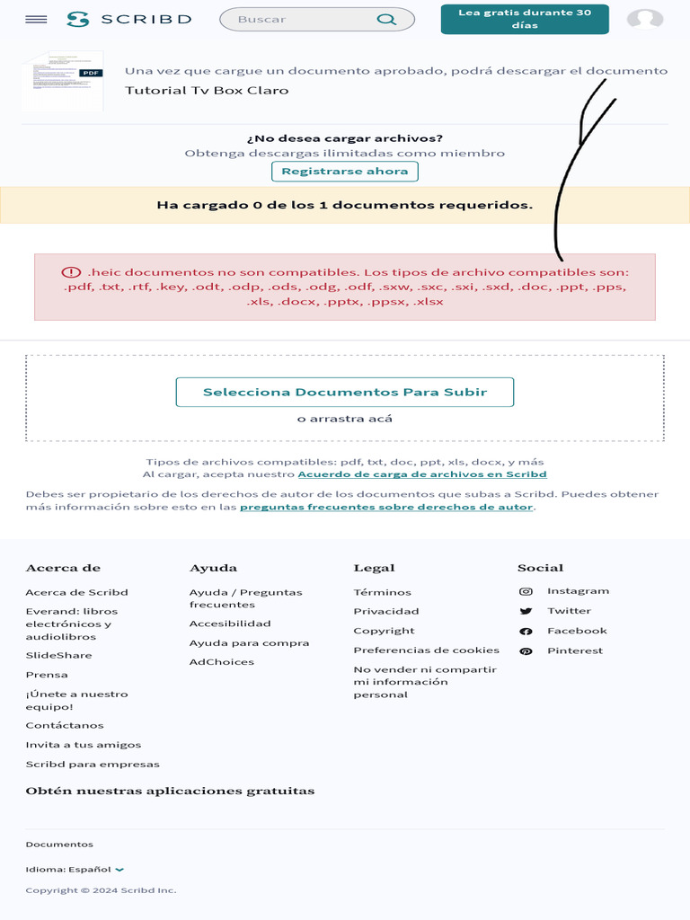 Suba Un Documento Scribd | PDF