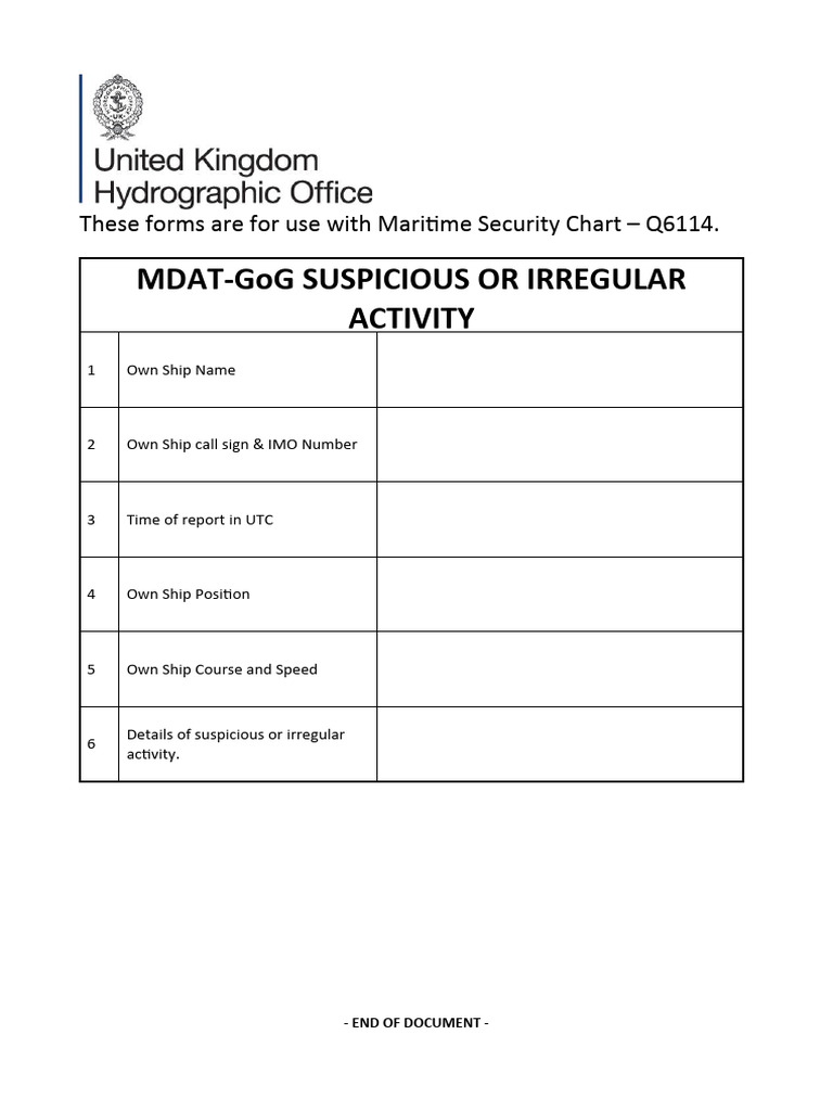 Q6114 Form - SUSPICIOUS OR IRREGULAR ACTIVITY REPORT | PDF | Science ...