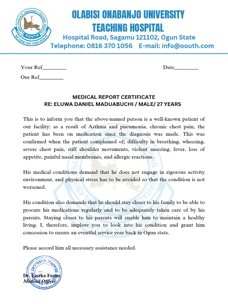 Olabisi Onabanjo University Teaching Hospital | PDF