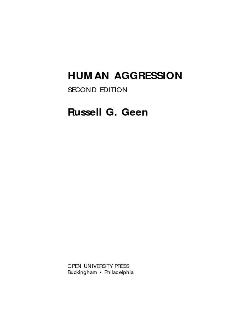 Human Aggression | Download Free PDF | Aggression | Anger