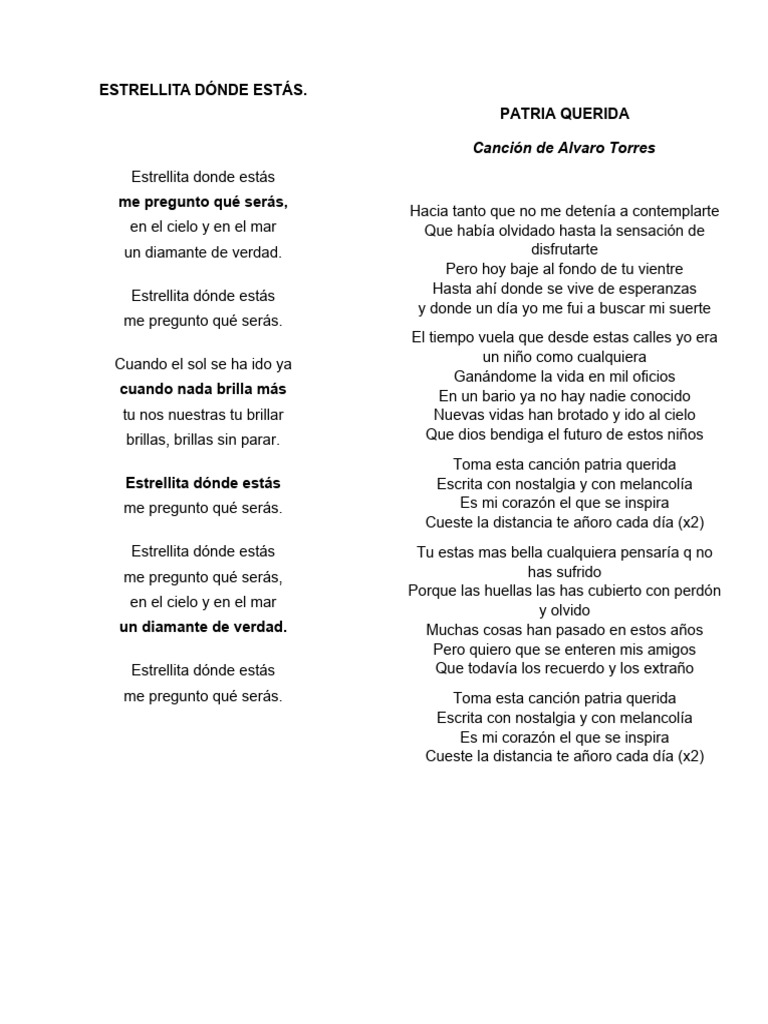 Estrellita Dónde Estás | PDF