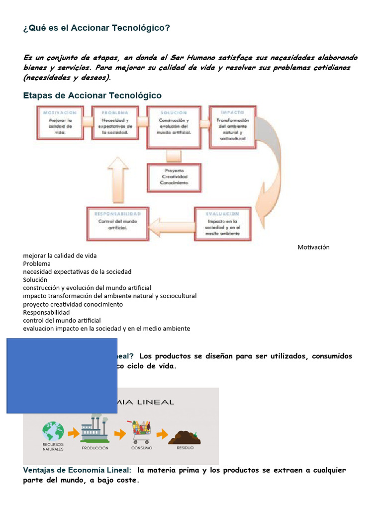 Qué Es El Accionar Tecnológico | PDF | Residuos | Reciclaje