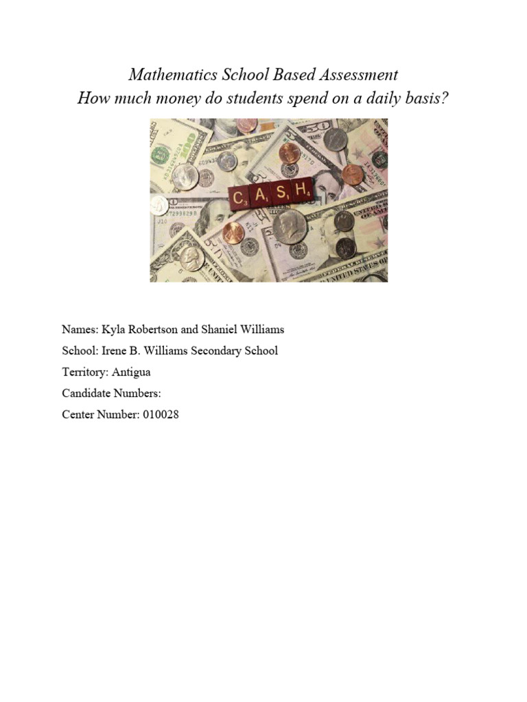 Mathematics SBA | Download Free PDF | Questionnaire