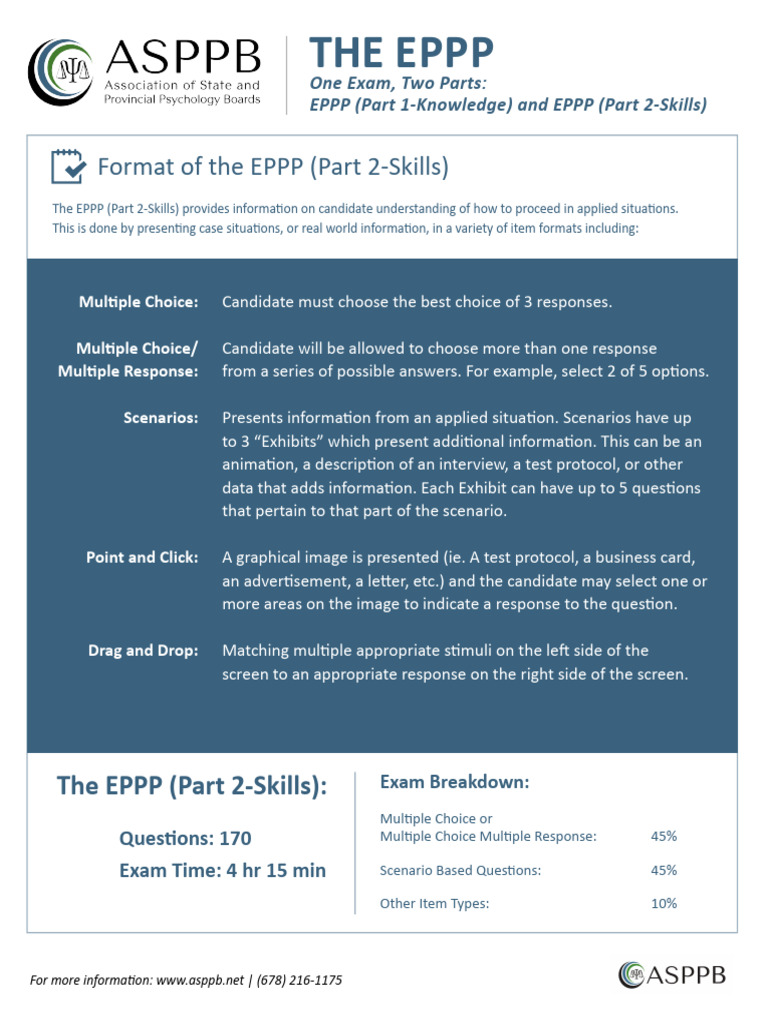Format of The Eppp Part 2-s | PDF
