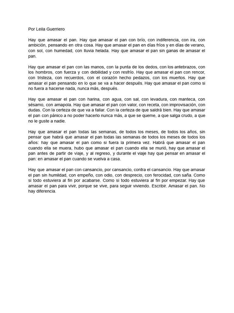 Hay Que Amasar El Pan | PDF | Cocina, comidas y vino