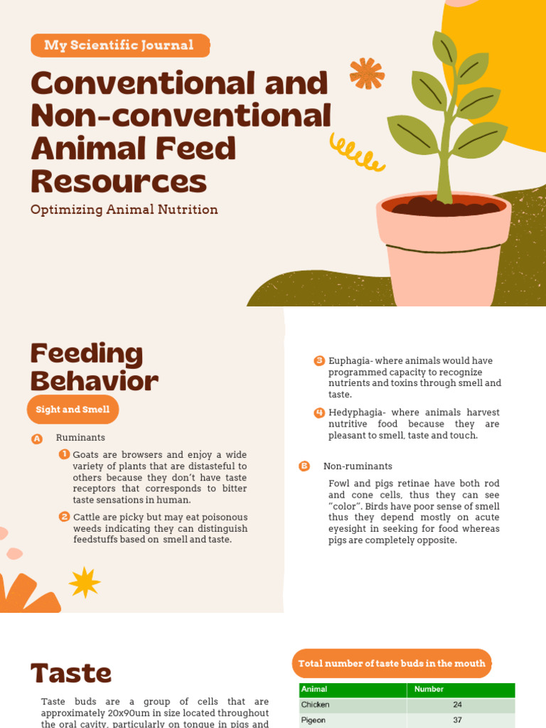 Conventional and Non-Conventional Animal Feed Resources | PDF | Taste ...