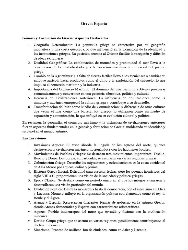 Grecia (Esparta) | PDF | Antigua Grecia | Esparta