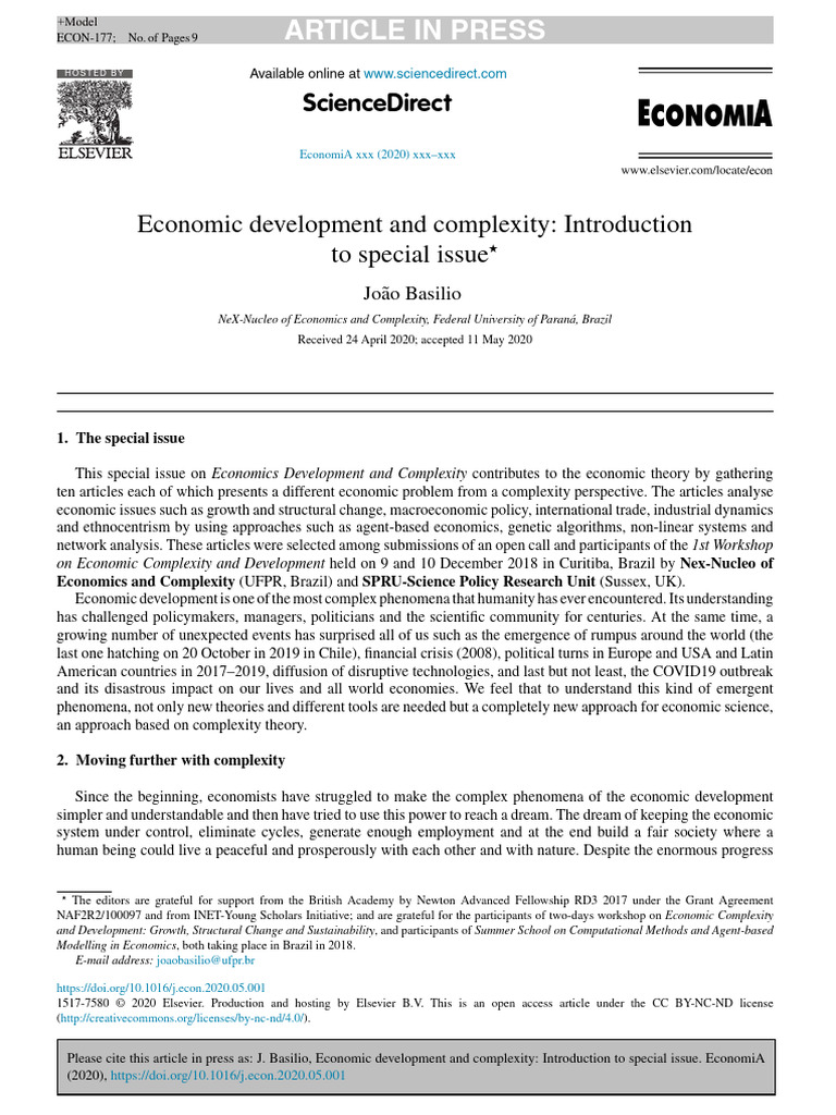 Eco DVLPT and Complexity | PDF | Economics | Macroeconomics