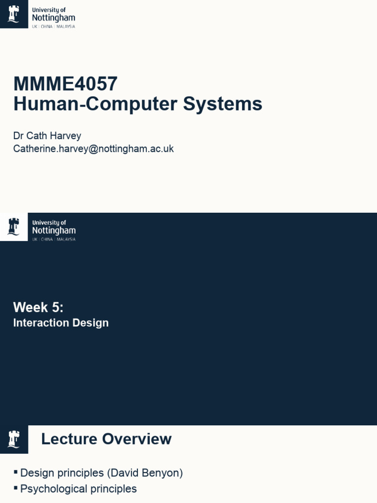 Interaction Design Principles Overview | PDF | Usability | Attention