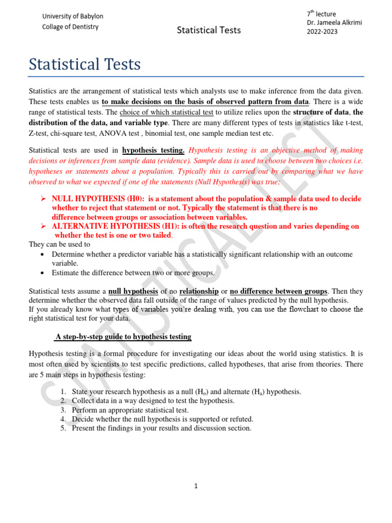 TANuEw66xkGwvermRfjzFA | PDF | Statistics | Statistical Hypothesis Testing