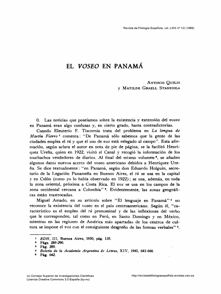 Voseo en Panamá - Ok | PDF
