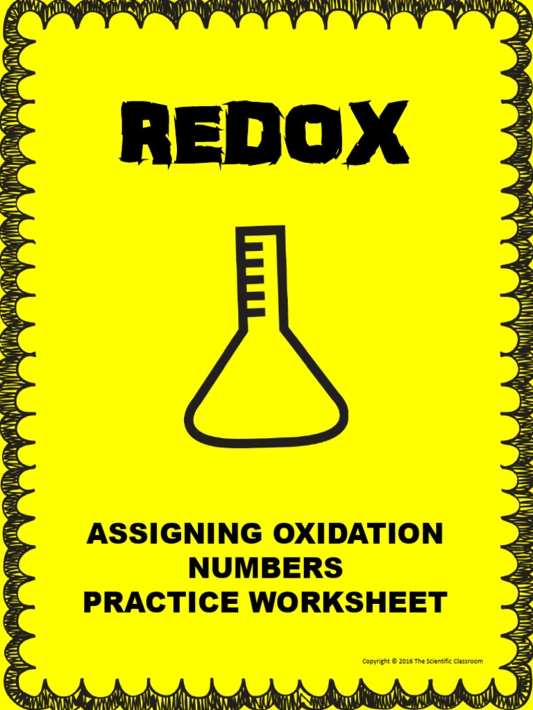 Redox: Assigning Oxidation Numbers Practice Worksheet | PDF | Redox ...