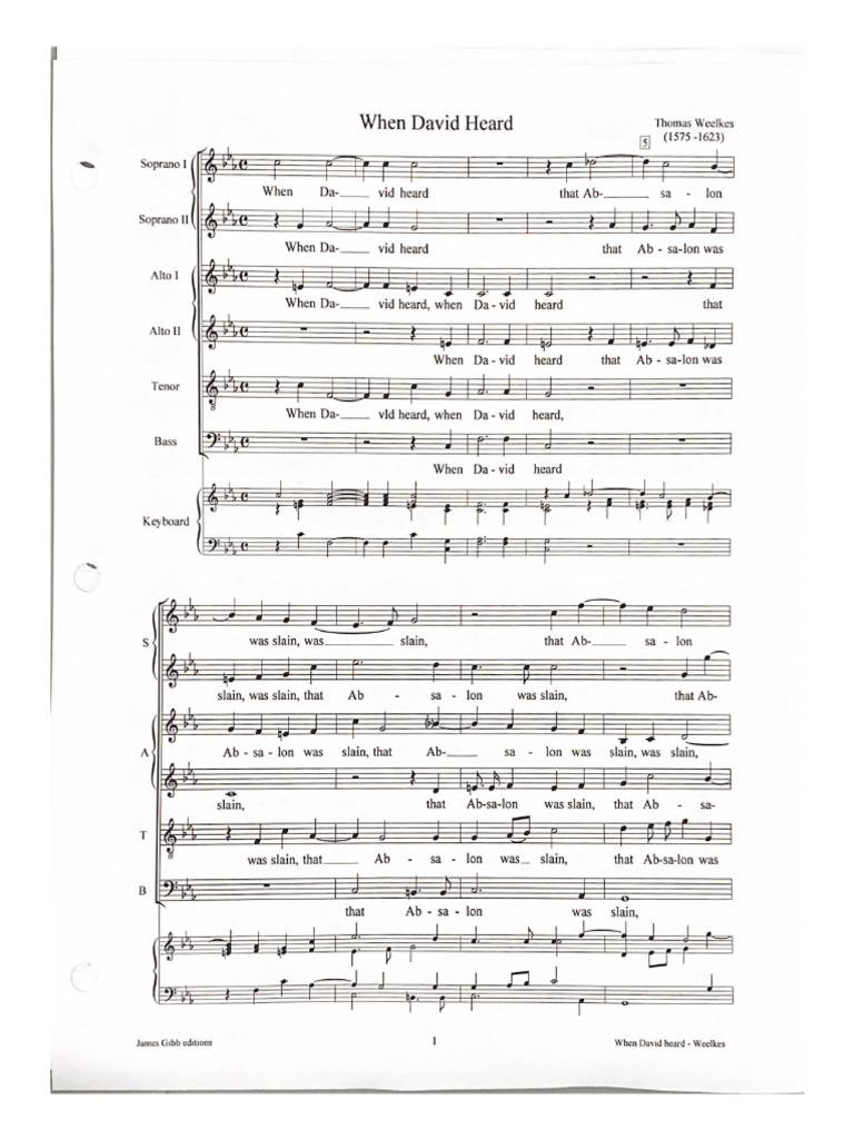 When David Heard - Weelkes | PDF