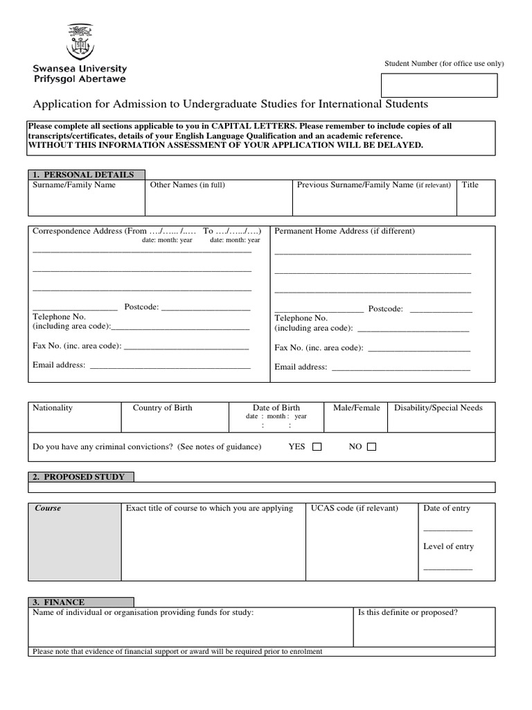 UG Application Form | Download Free PDF | University And College Admission