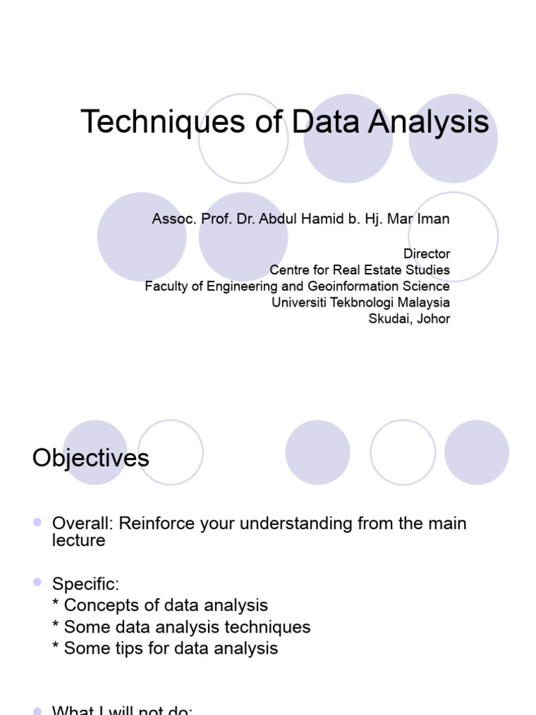 060 Techniques of Data Analysis | PDF | Business