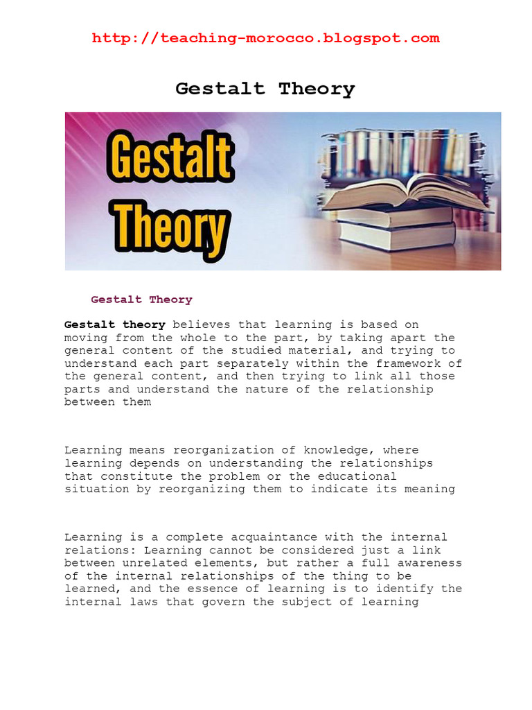 Gestalt Theory | PDF