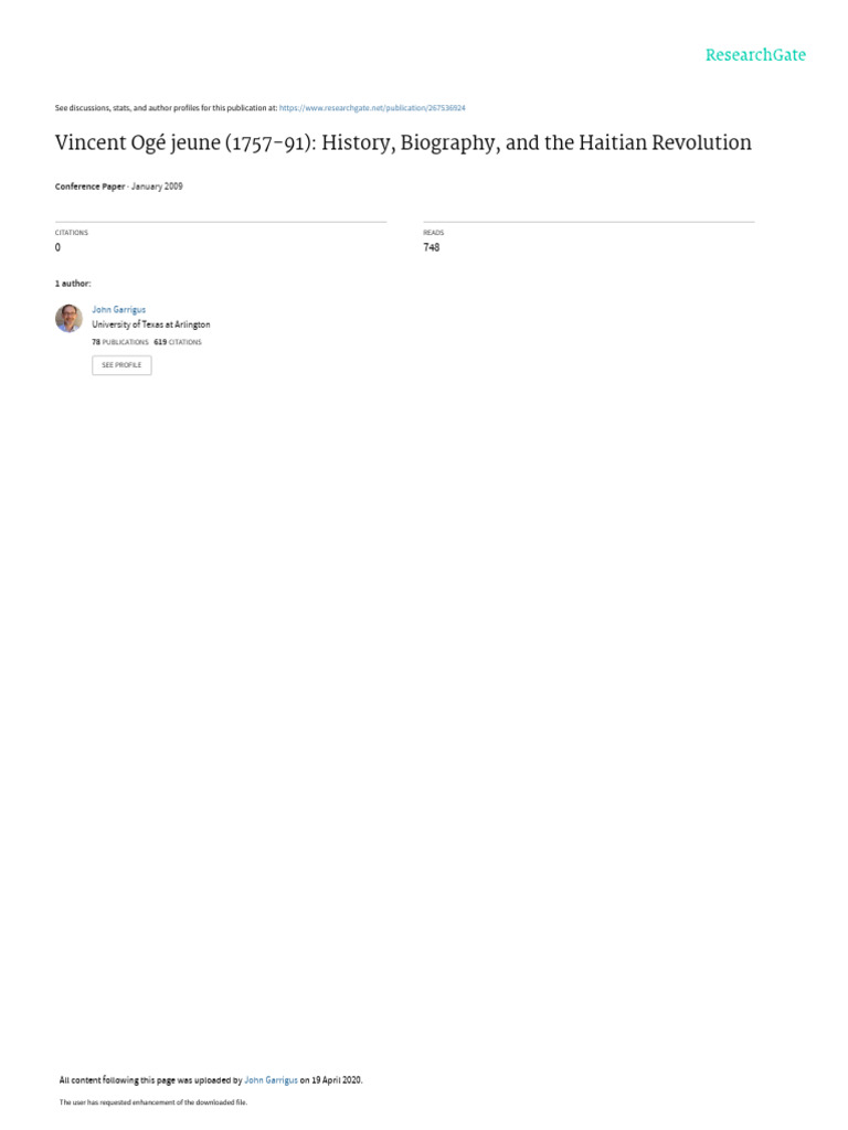 Garrigus Oge Americas 2011 | PDF | Haiti | Abolitionism