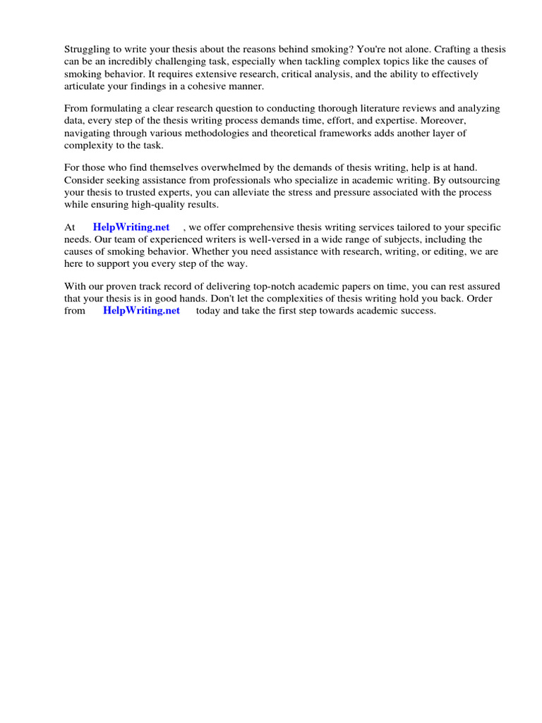 Thesis Tungkol Sa Dahilan Ng Paninigarilyo | PDF | Tagalog Language