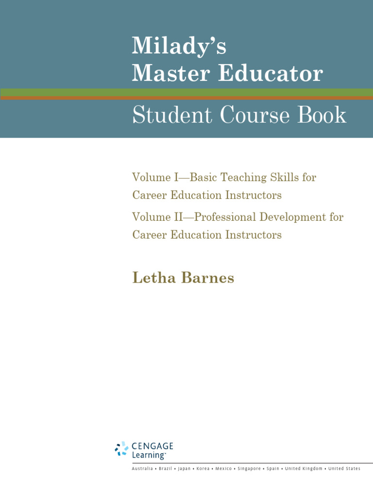 Milady S Master Educator Student Course Ebook | PDF | Learning Styles | Learning