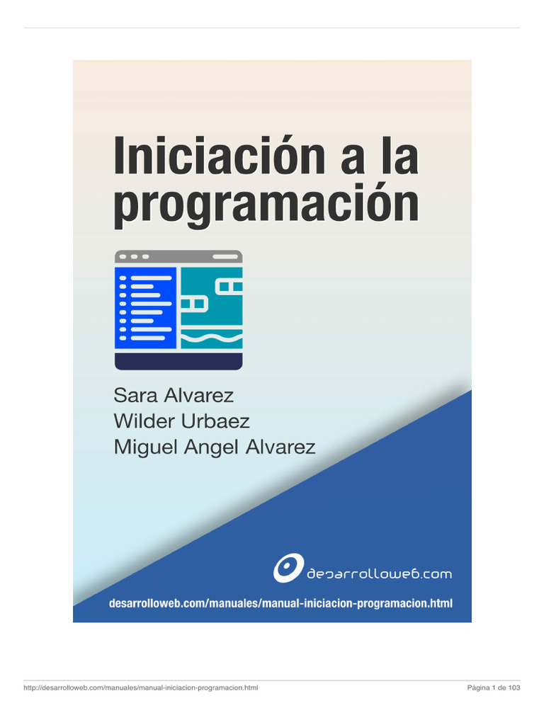 Manual de Iniciacion A La Programacion | PDF | Lenguaje de programación | Compilador