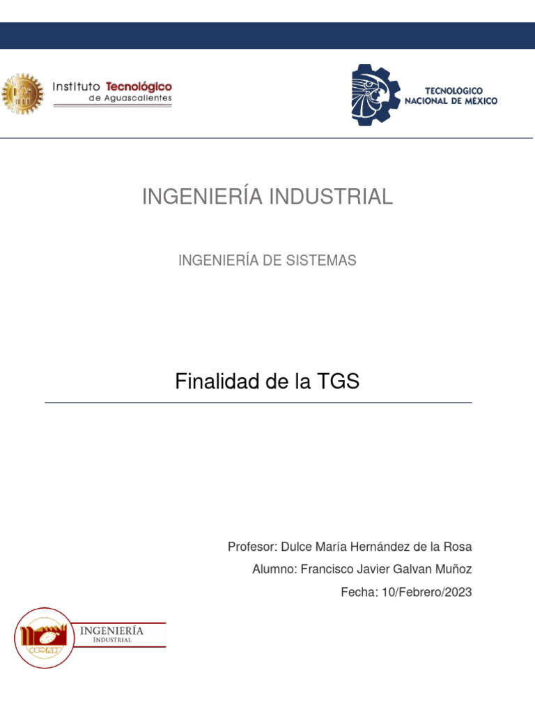 Finalidad de La TGS | PDF