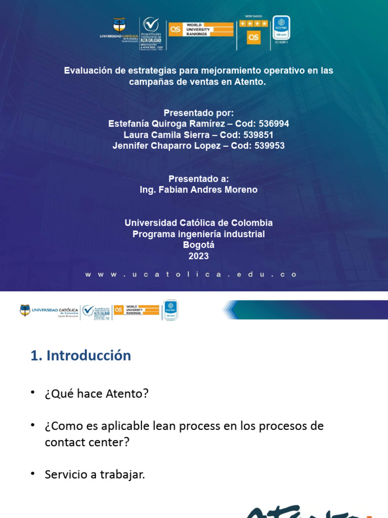 Mejora de Ventas en Call Center con Lean | PDF | Lean Manufacturing ...