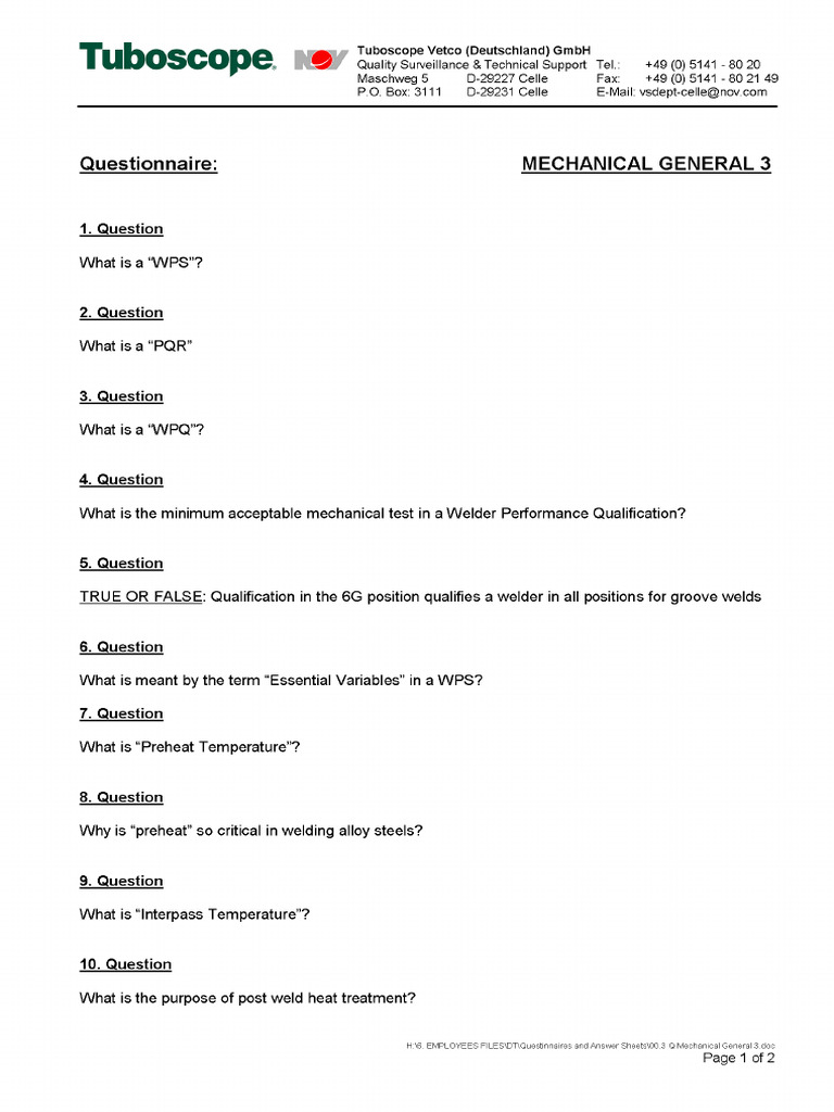 00.3 Q Mechanical General 3 | PDF