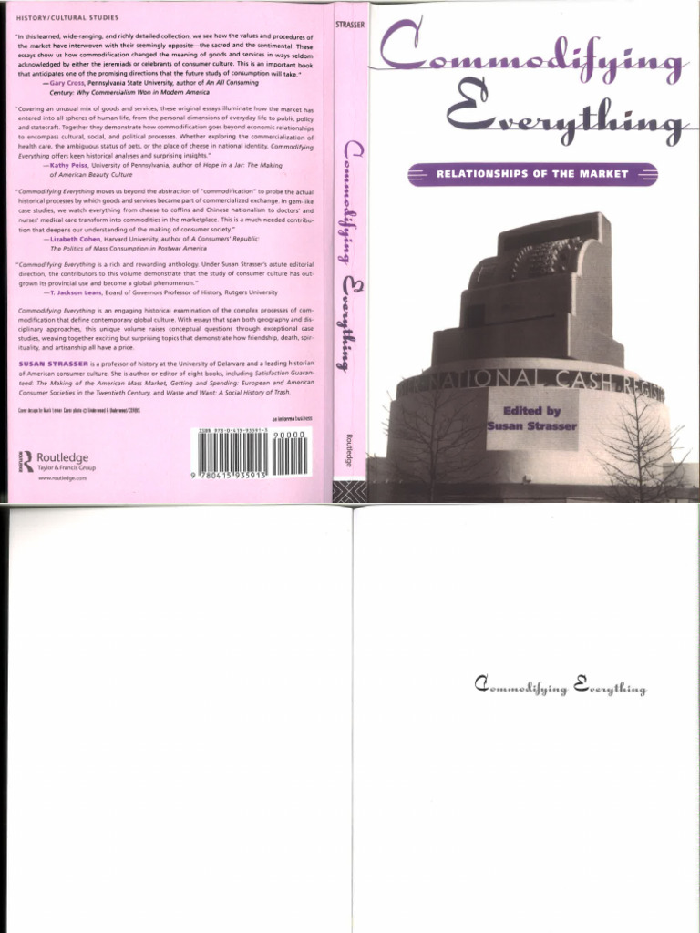 Commodyfing Everything - Susan Strasser | PDF