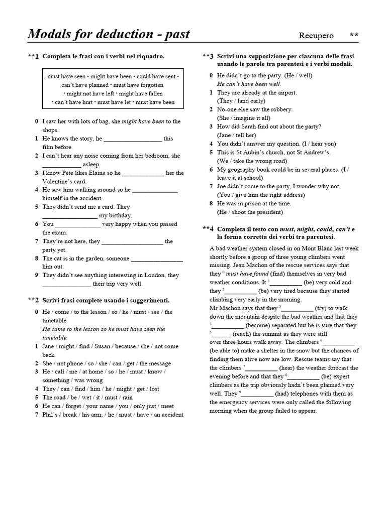 Modals_deduction_past | PDF