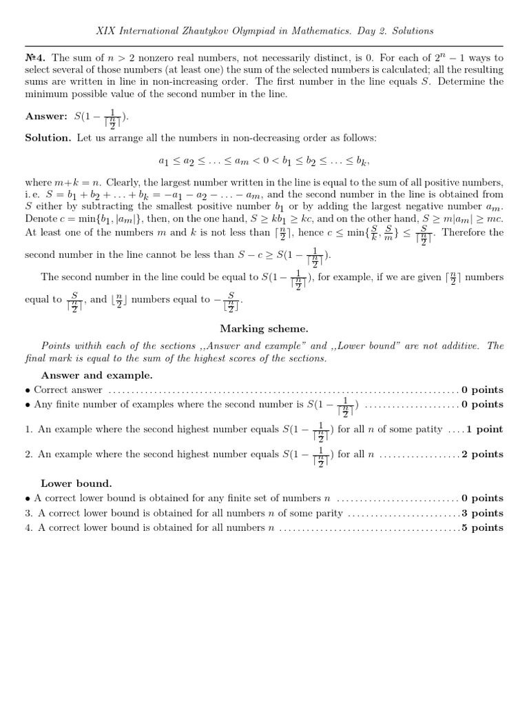 Math Day 1 Sol-2 | PDF | Arithmetic | Numbers
