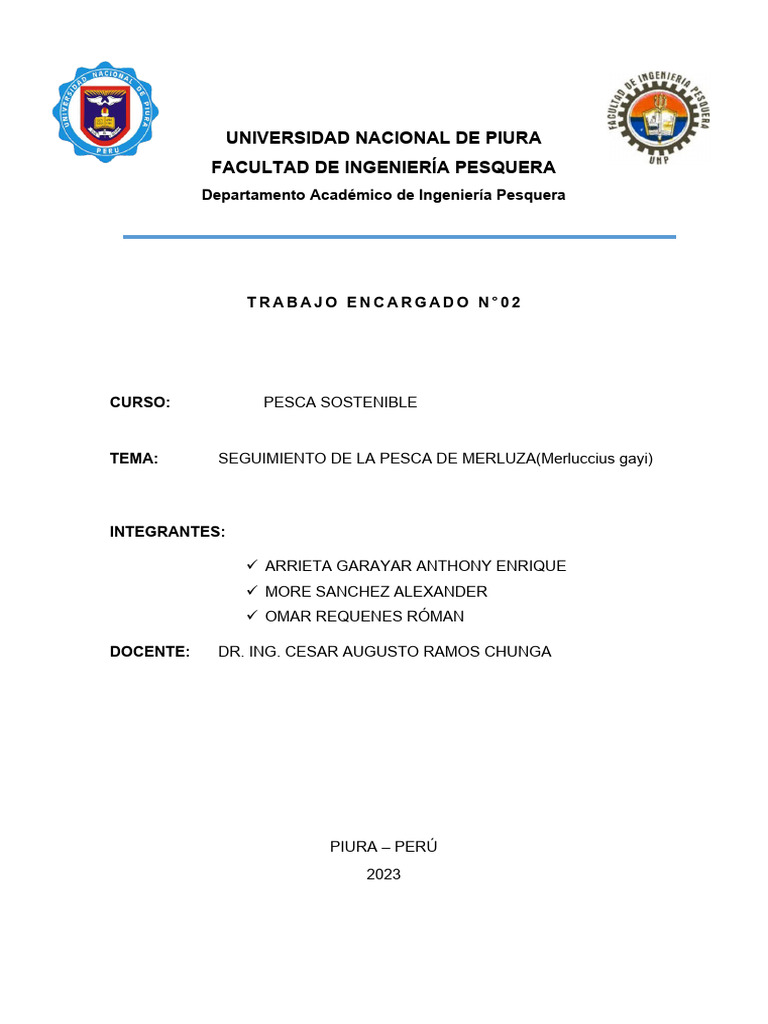 Seguimiento de la Merluza Peruana | PDF | Pesquería | Perú
