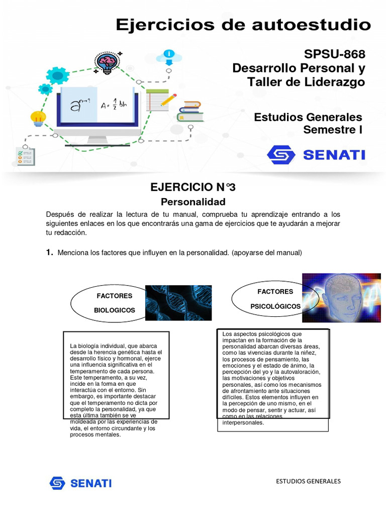 Spsu-868 Ejercicio U003 | PDF | Sicología | Temperamento