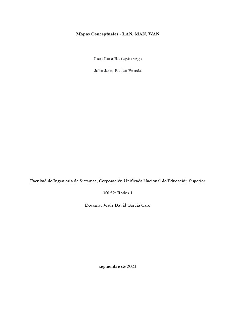 Mapas Conceptuales De Red Lan Man Wan Pdf