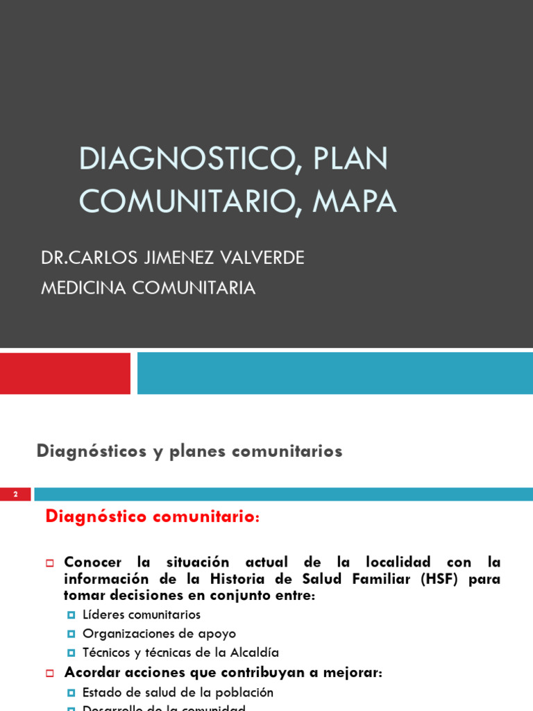 Tema 5 .Diagnostico, Plan Comunitario, Mapa | PDF