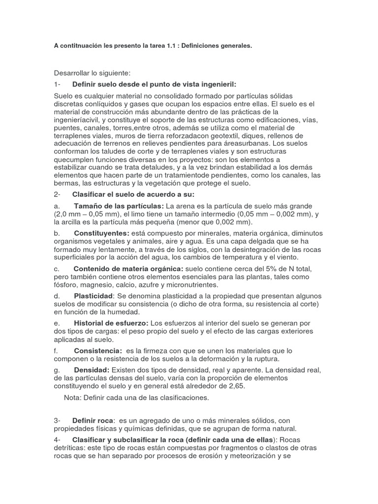 Segundo Semetre | PDF | Suelo | Roca (geología)