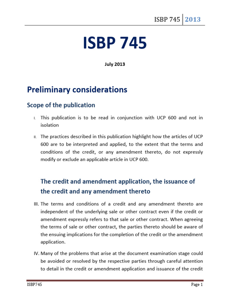 Isbp 745 | PDF
