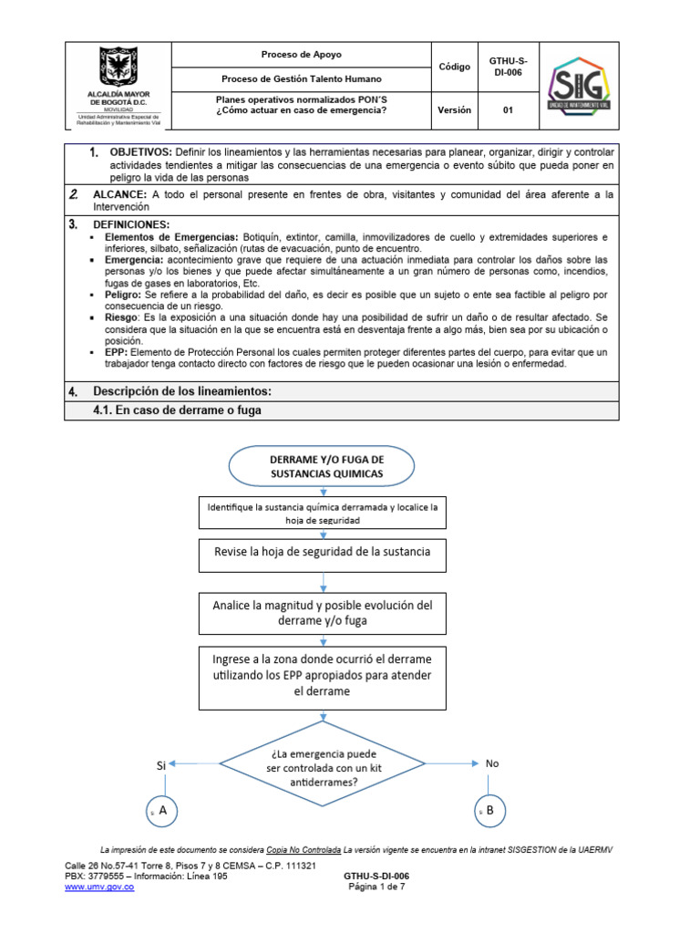 Planes Operativos Normalizados PONS | PDF