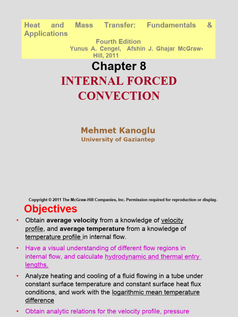 Heat - 4e - Chap08 - Internal Convection-St | PDF | Fluid Dynamics | Turbulence