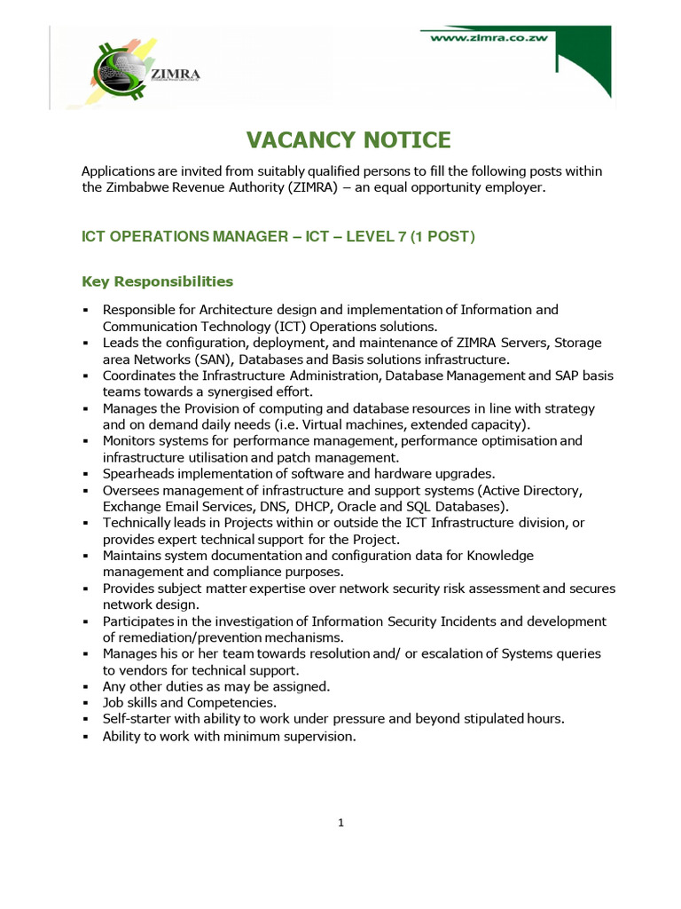 Vacancy Notices | PDF | Computer Network | Web Service