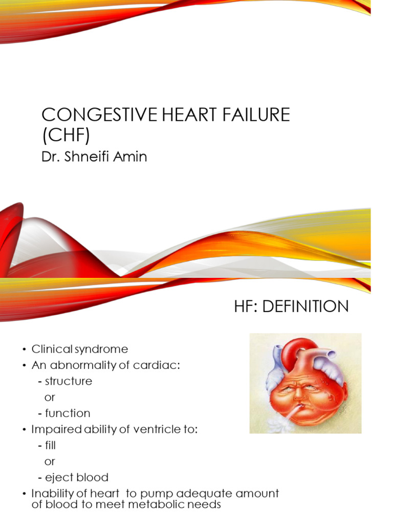Congestive Heart Failure (CHF) : Dr. Shneifi Amin | PDF | Heart Failure ...