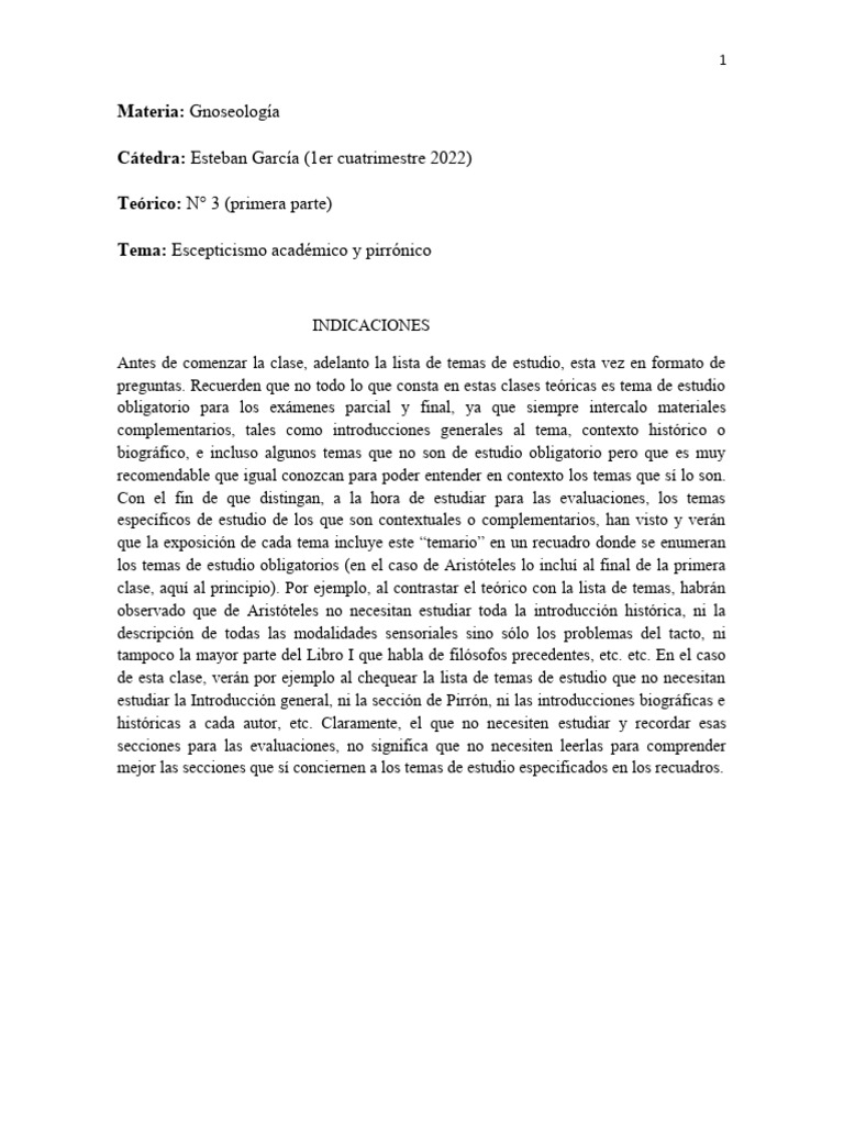 Teórico 3.a 2022 - Escepticismo Académico y Pirrónico | Descargar ...