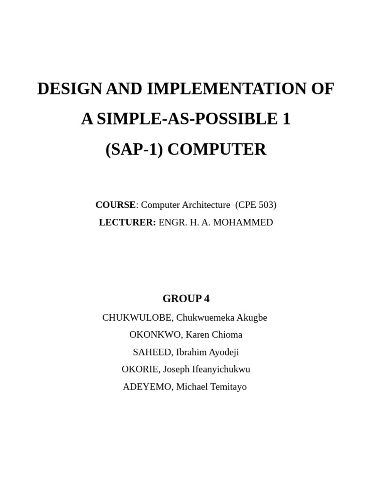 SAP 1 Implementation Report | PDF
