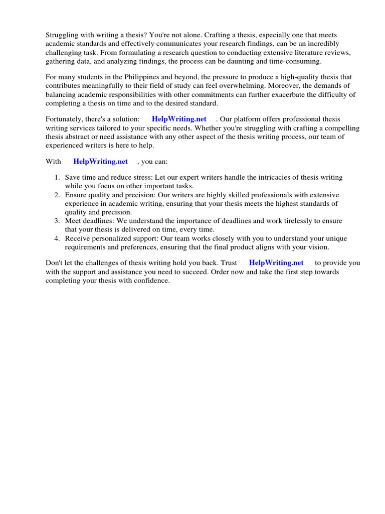 Sample Thesis Abstract Philippines | PDF | Thesis | Tagalog Language