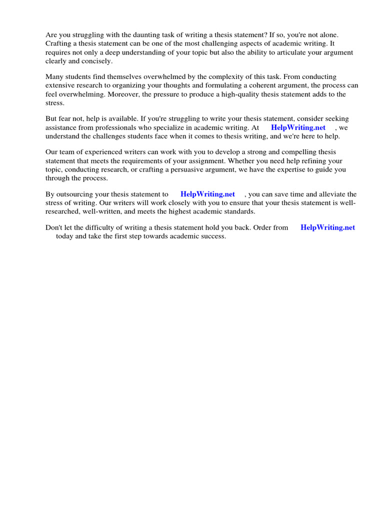 Thesis Statement Lesson Plan PDF | PDF | Essays | Thesis