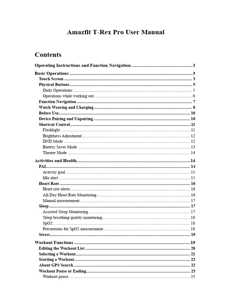 Amazfit T-Rex Pro Guide | PDF | Software | Computing